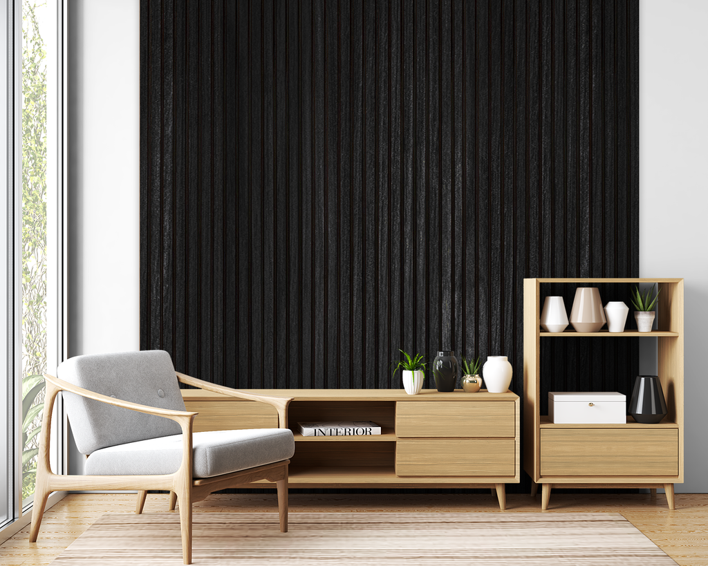 Bold black wall panel | Supreme Mouldings